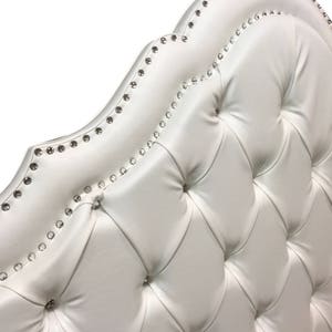 Full Size White Tufted Headboard Upholstered White Tufted Headboard ...