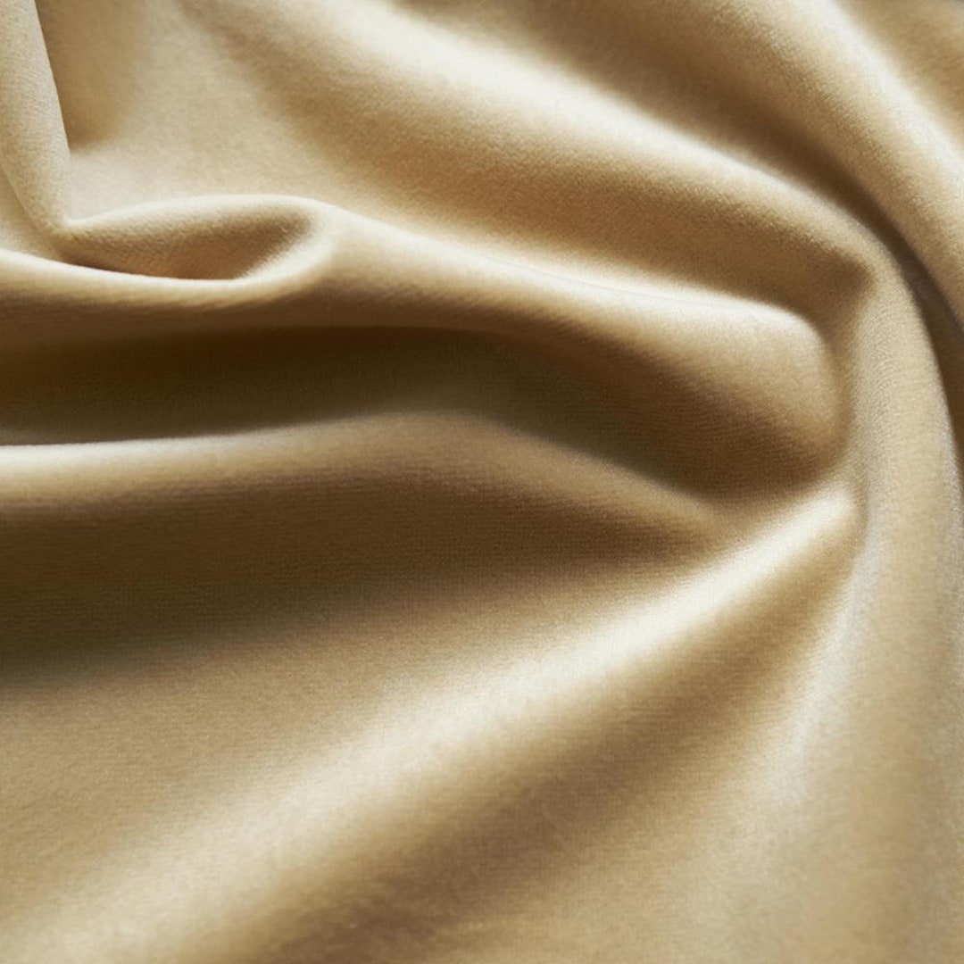 Light Coffee Brown Velvet Upholstery Fabric by the Yard - Light Brown ...