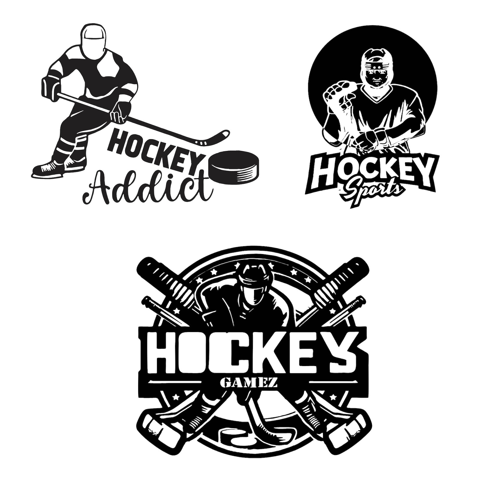 Ice Hockey Svg Bundle, Hockey Clipart for Cricut, Ice Hockey Vector ...