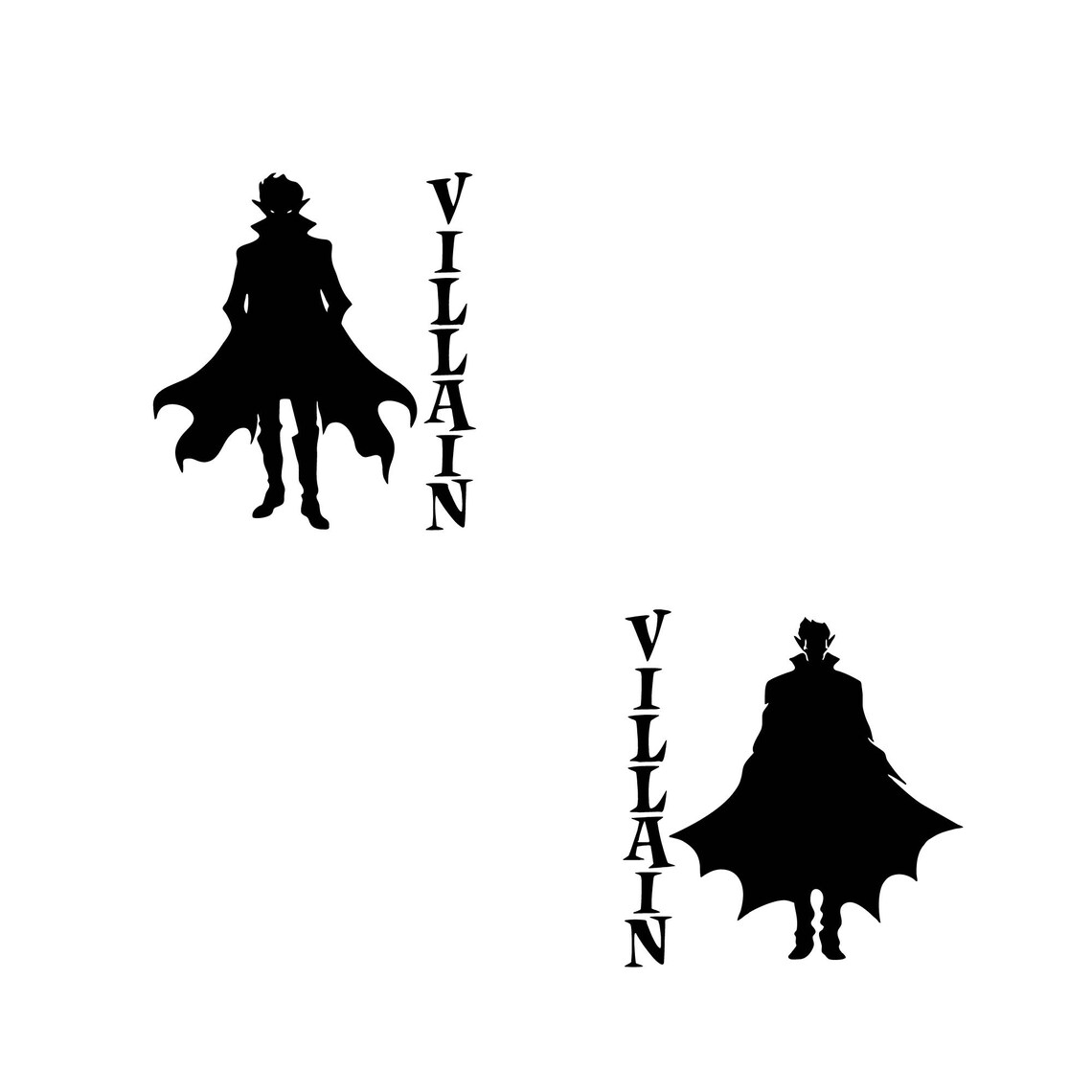 Villains Svg Bundle, Villains Clipart for Cricut, Villains Silhouette ...