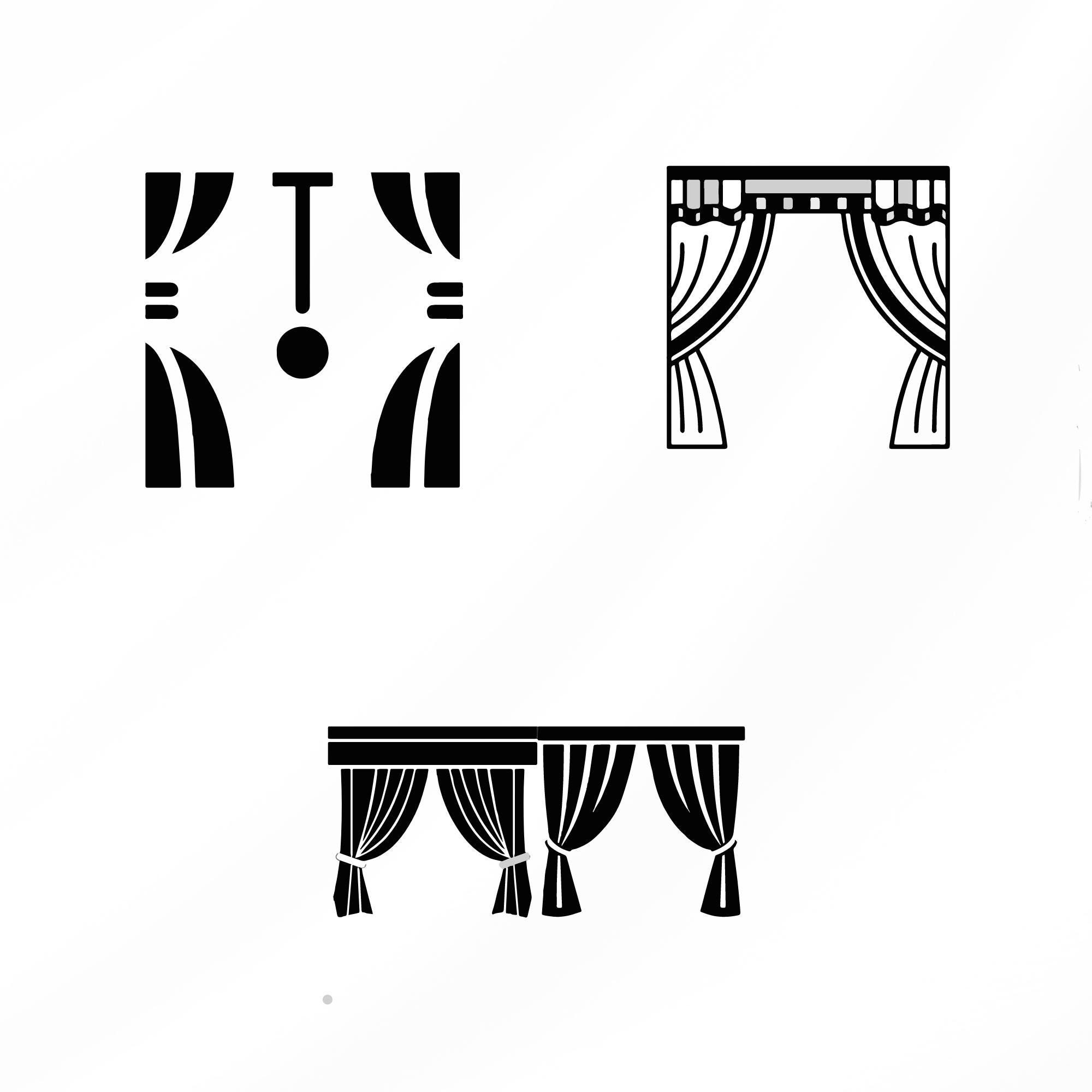 Curtains Svg Bundle, Curtains Clipart for Cricut, Curtains Silhouette ...