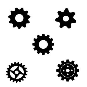 Gears Svg Bundle, Gears Clipart for Cricut, Gear Shapes Silhouette ...