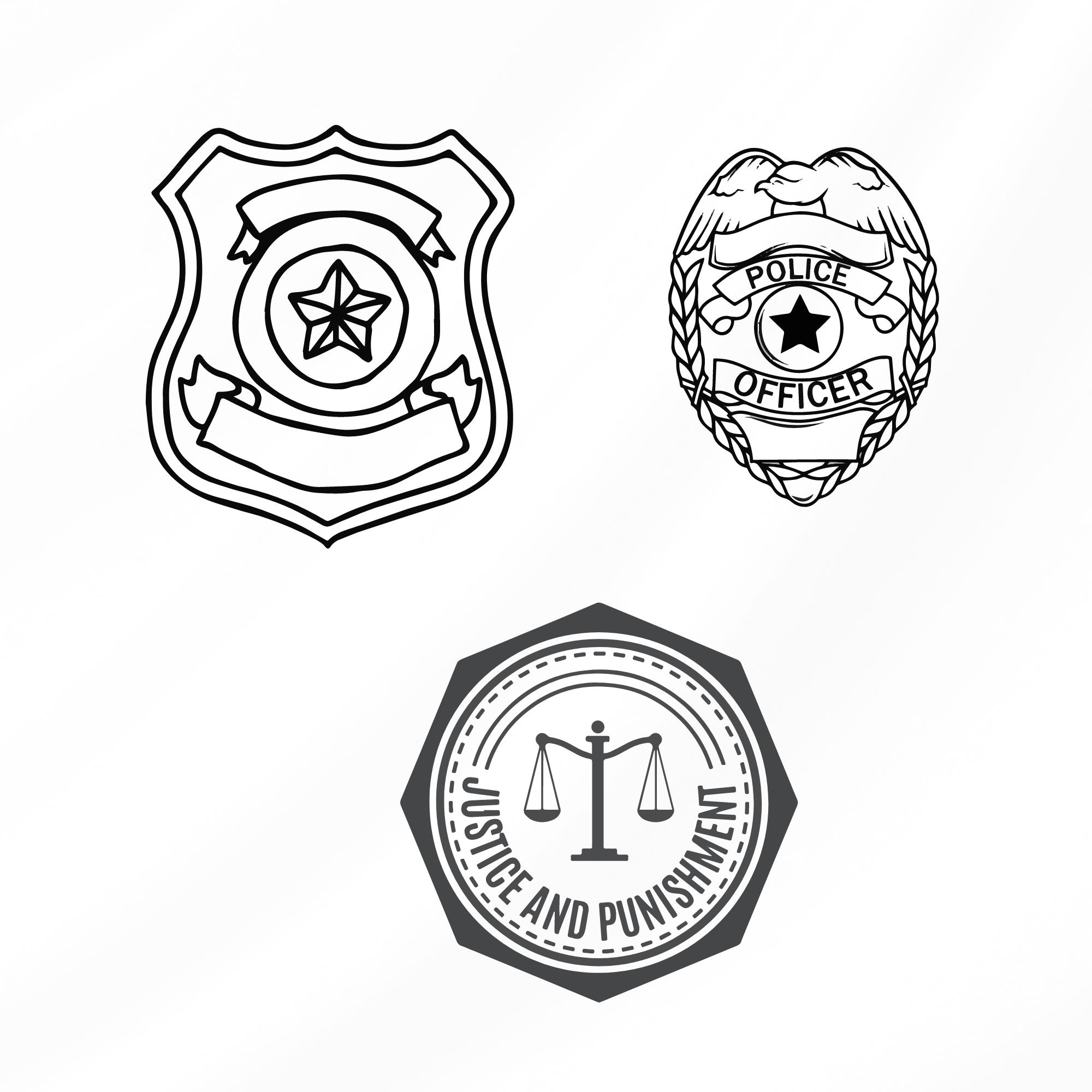 Police Badge Svg Bundle, Police Badge Clipart for Cricut, Badge ...