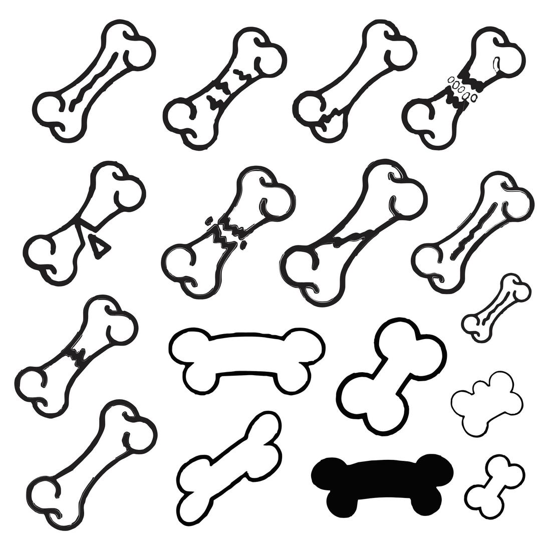 Dog Bone Svg Bundle, Dog Bone Clipart, Bone Vector, Dog Bone Decal, Dog ...