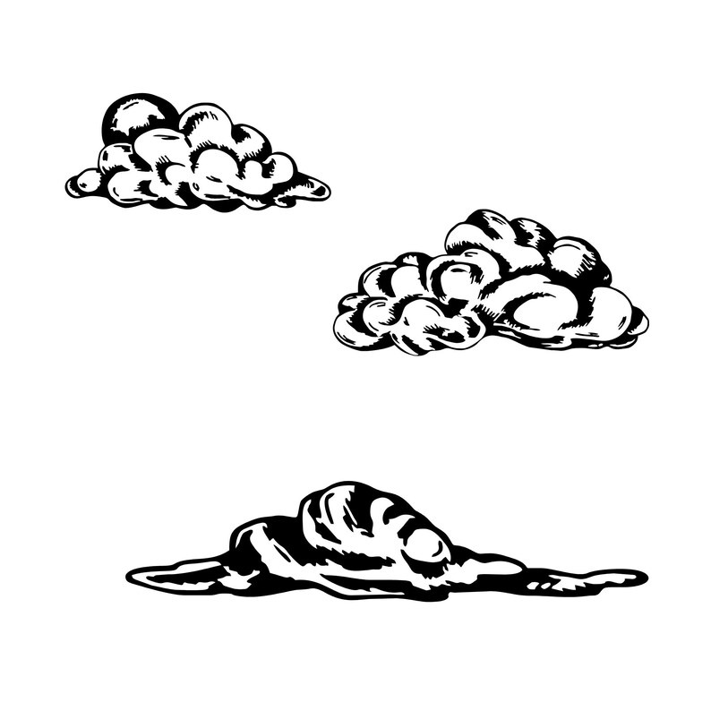 Clouds Svg Bundle, Weather Cloud Clipart, Cloud Vector, Clouds Decal ...