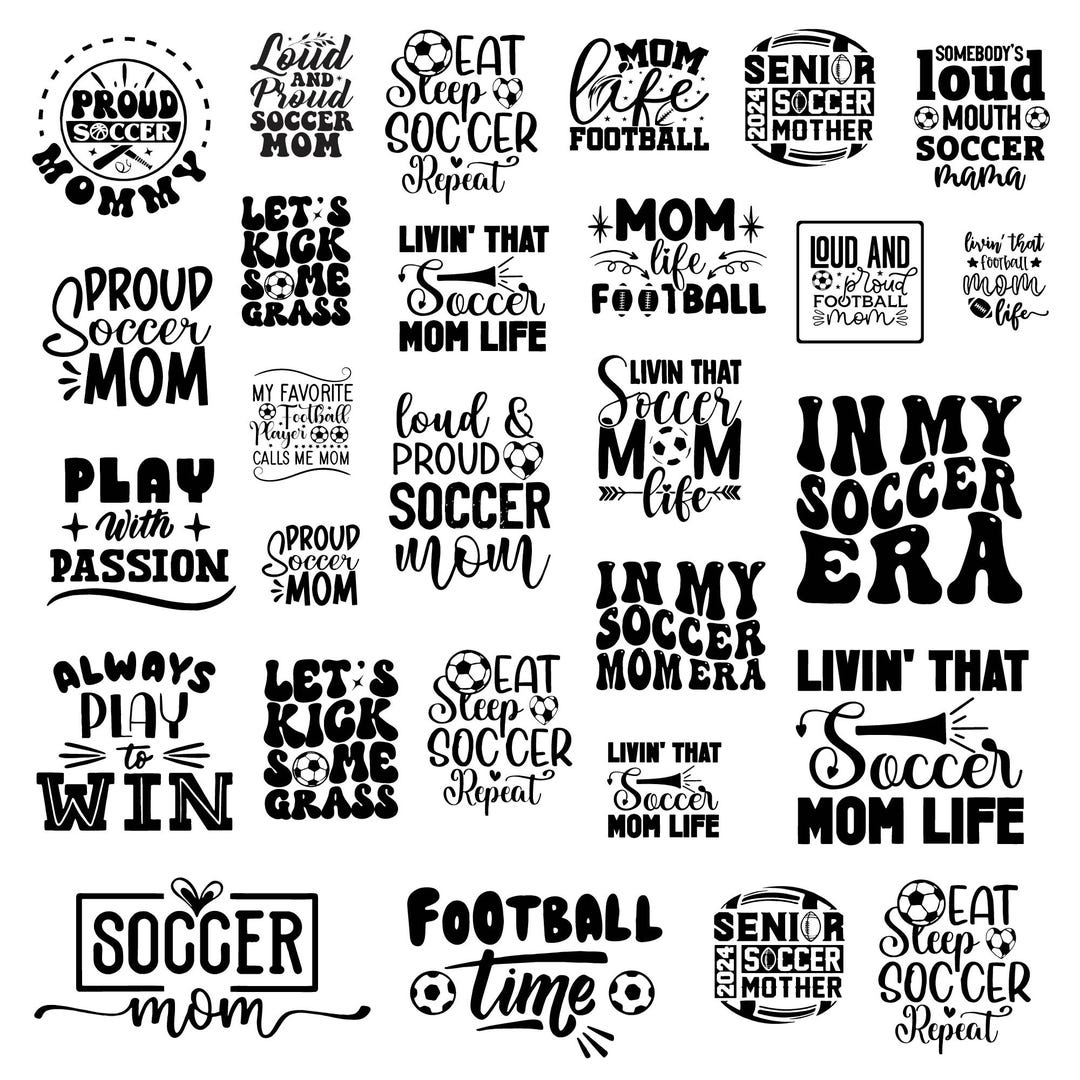 Soccer Svg Bundle, Soccer Mom Quotes Clipart for Cricut, Soccer Quotes ...