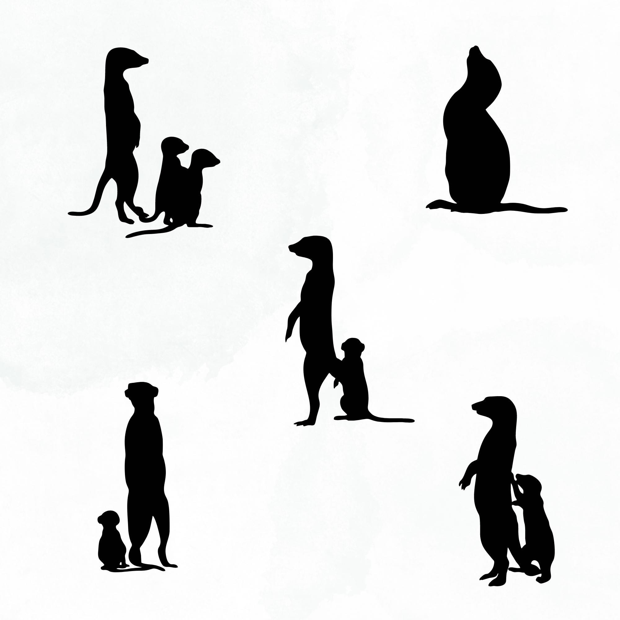 Meerkat Svg Bundle, Meerkat Clipart for Cricut, Cute Meerkat Silhouette ...