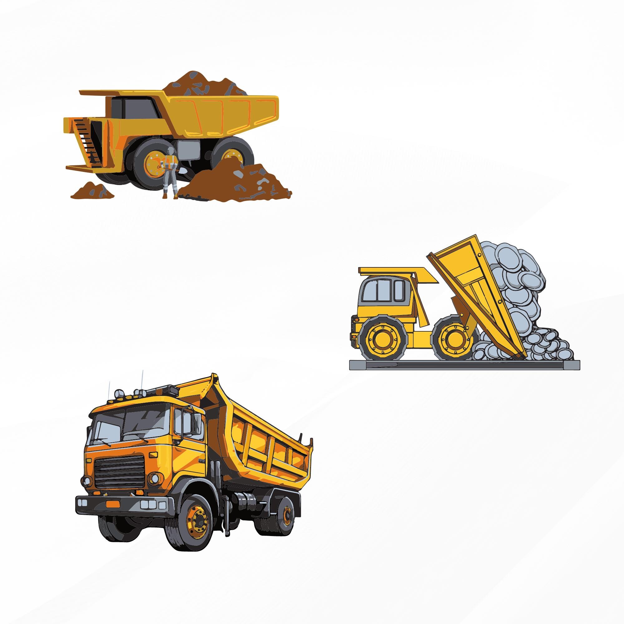 Load Truck Svg Bundle, Construction Vehicle for Cricut, Load Truck ...