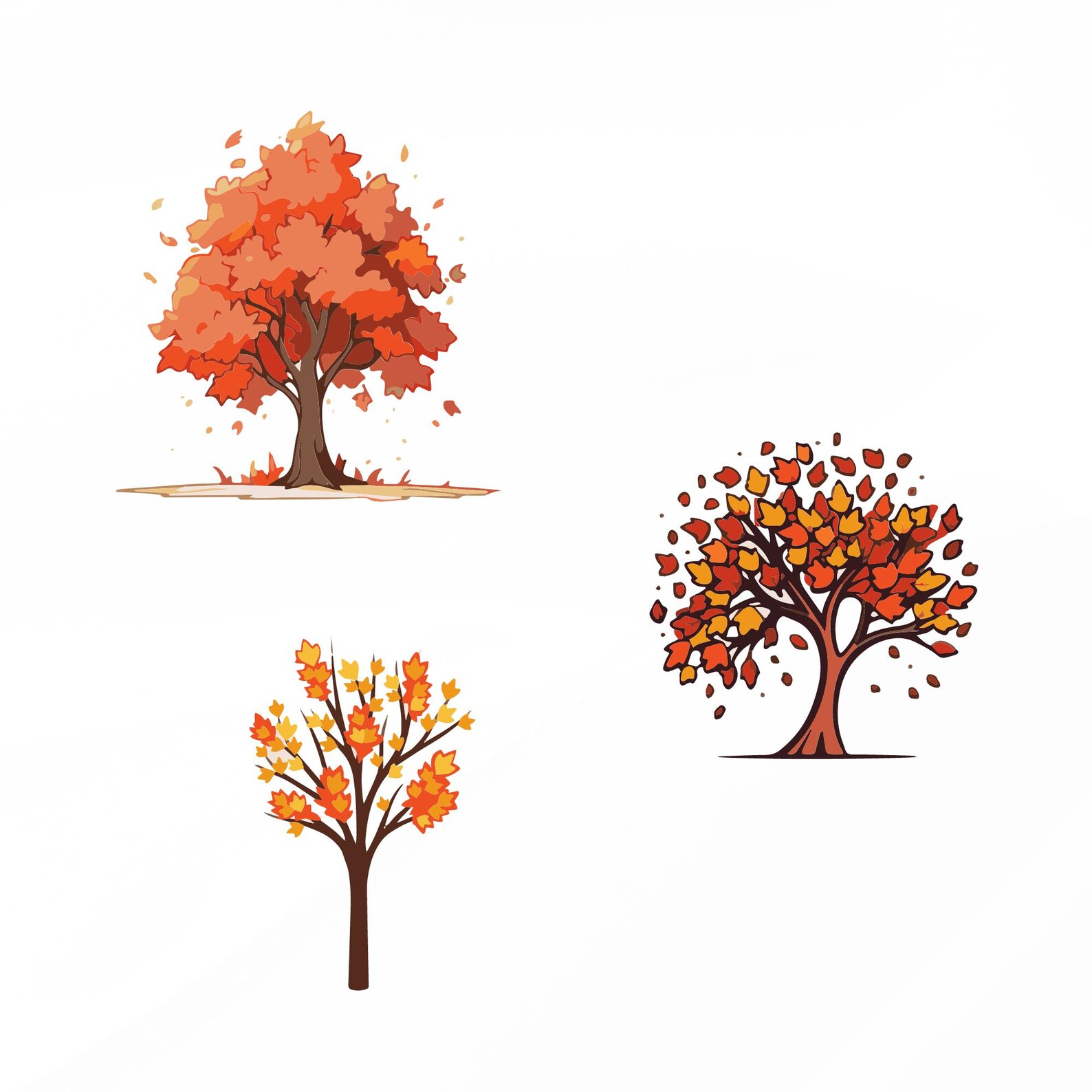 Maple Tree Svg Bundle, Tree Clipart for Cricut, Maple Tree Silhouette ...