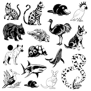 Australian Animals Svg Bundle, Animal Clipart, Australian Animal ...