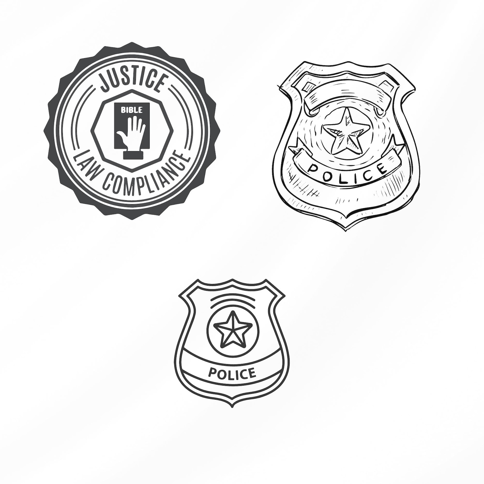 Police Badge Svg Bundle, Police Badge Clipart for Cricut, Badge ...