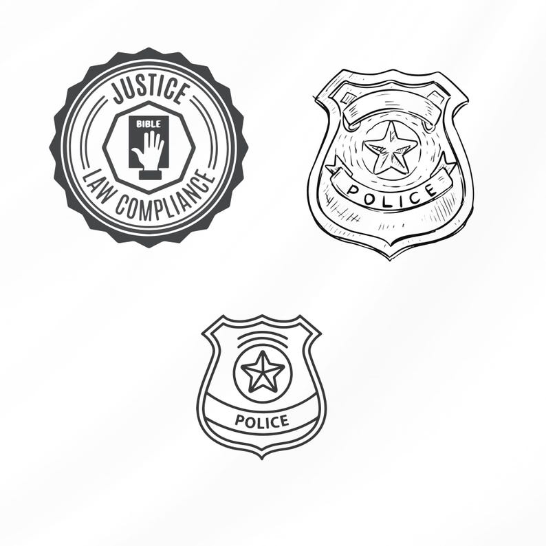 Police Badge Svg Bundle, Police Badge Clipart for Cricut, Badge ...