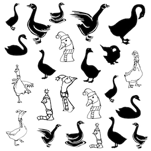 Goose Svg Bundle, Globe Clipart, Goose Head Vector, Goose Face Decal ...