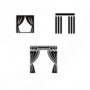 Curtains Svg Bundle, Curtains Clipart for Cricut, Curtains Silhouette ...