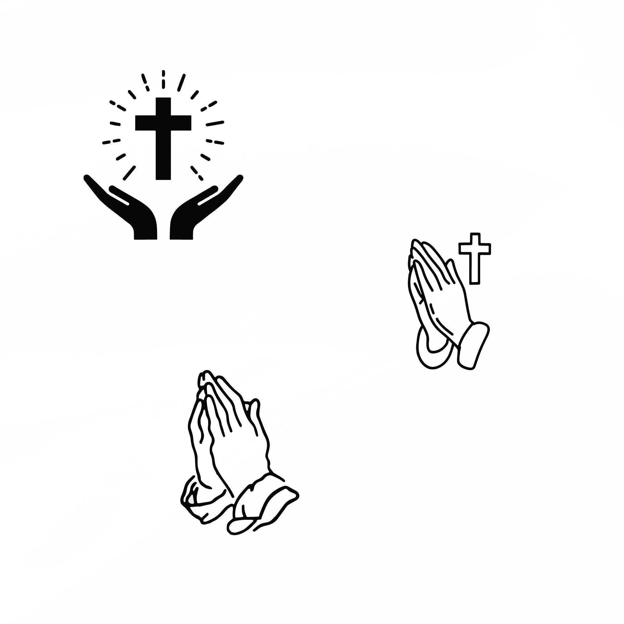 Praying Hands Svg Bundle, Praying Hands Clipart for Cricut, Praying ...