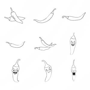 Chili Svg Bundle, Funny Hot Chili Clipart for Cricut, Chili Paper ...