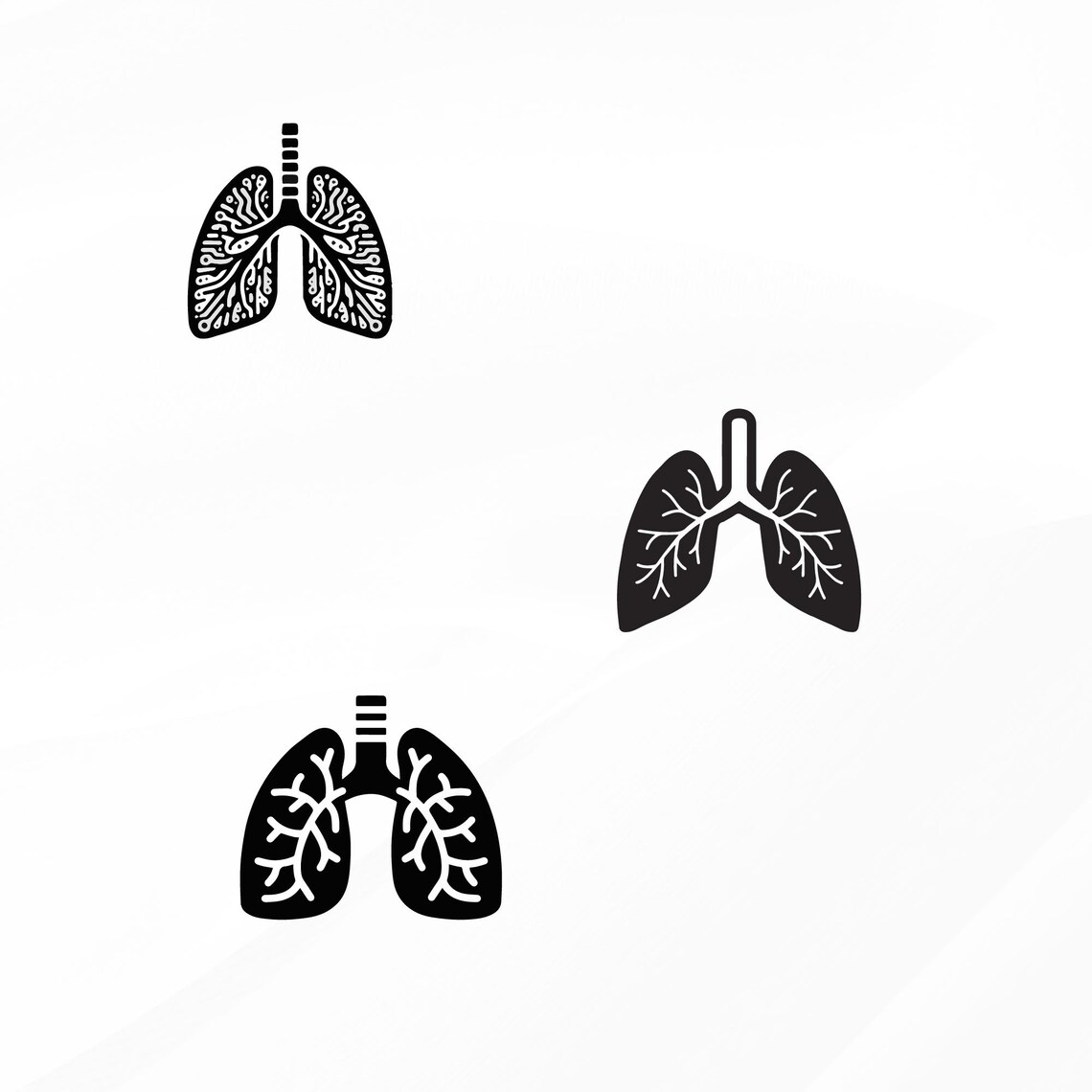 Lungs Svg Bundle, Lungs Clipart for Cricut, Lungs Silhouette, Lung ...