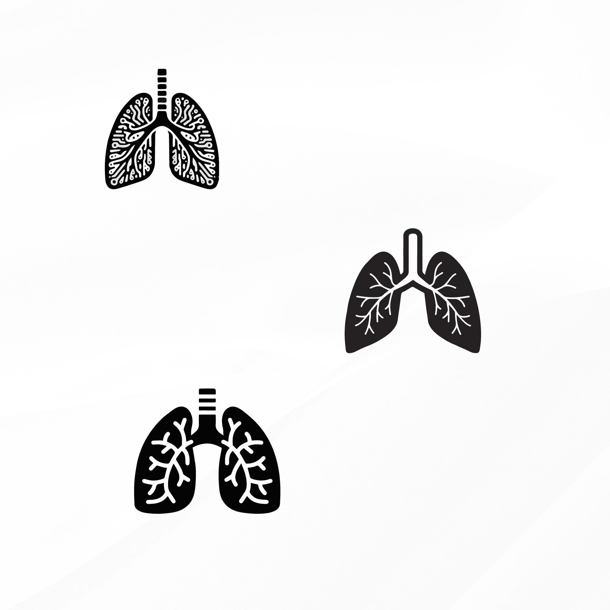 Lungs Svg Bundle, Lungs Clipart for Cricut, Lungs Silhouette, Lung ...