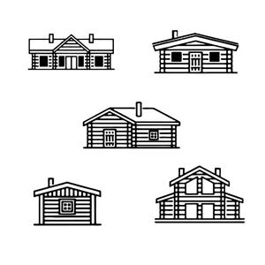 Log Cabin Svg Bundle, Wooden Cabin Clipart for Cricut, Cabin Silhouette ...