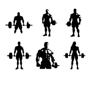 Bodybuilder Svg Bundle, Bodybuilder Clipart for Cricut, Exercise ...