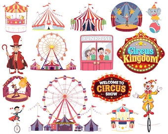 Circus Clipart, Circus Printable , Circus PNG and SVG, Carnival Clip ...