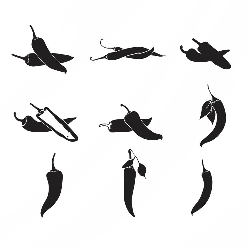 Chili Svg Bundle, Funny Hot Chili Clipart for Cricut, Chili Paper ...