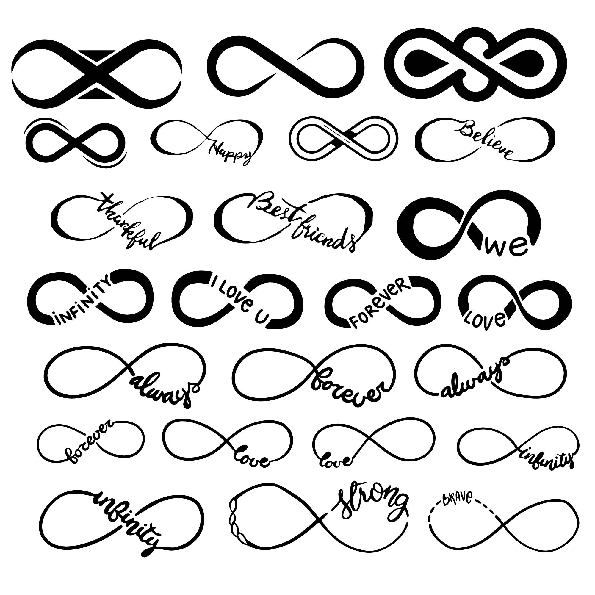 Infinity Svg Bundle, Infinity Sign Clipart for Cricut, Infinity Love ...