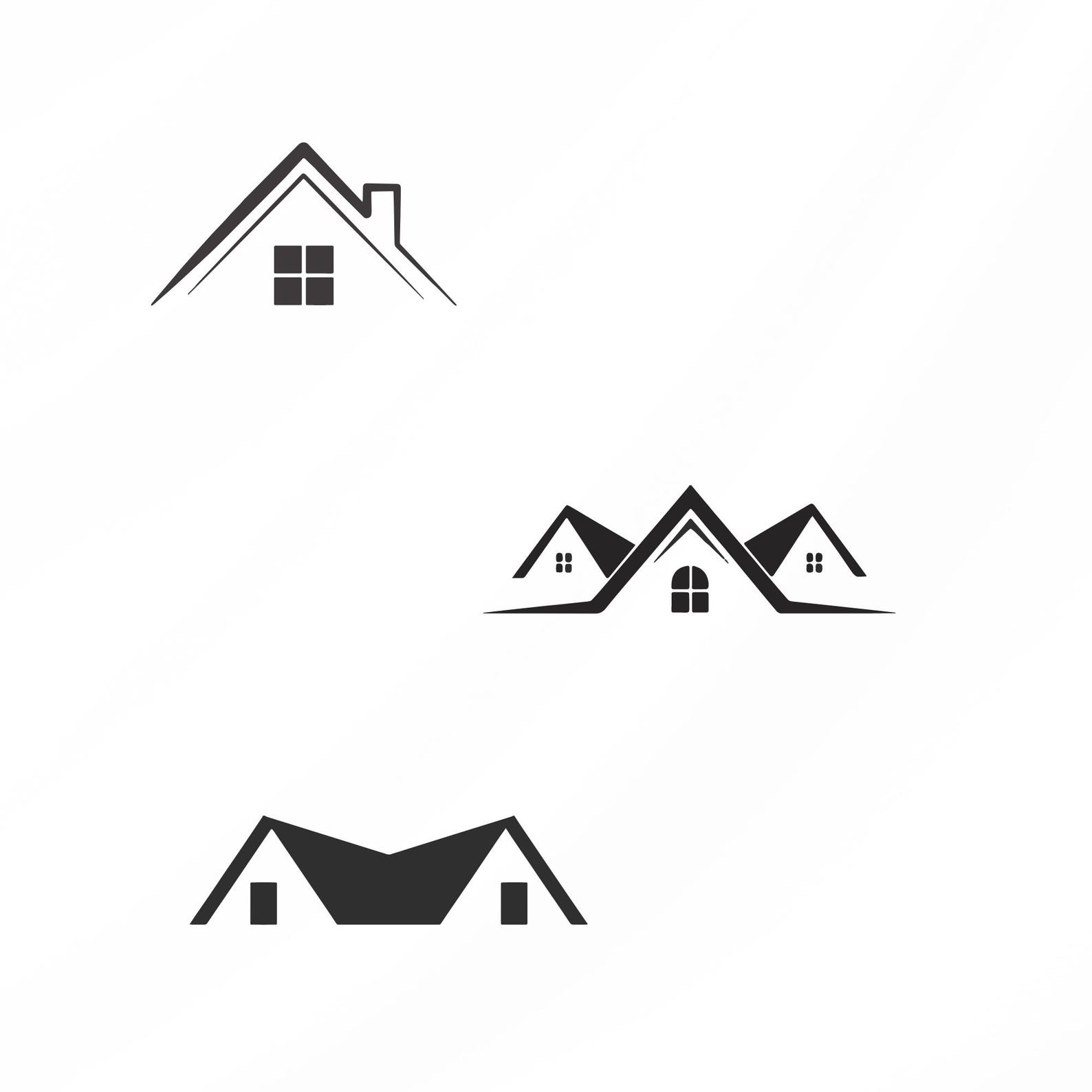 House Roof Svg Bundle, House Roof Clipart for Cricut, Roof Silhouette ...