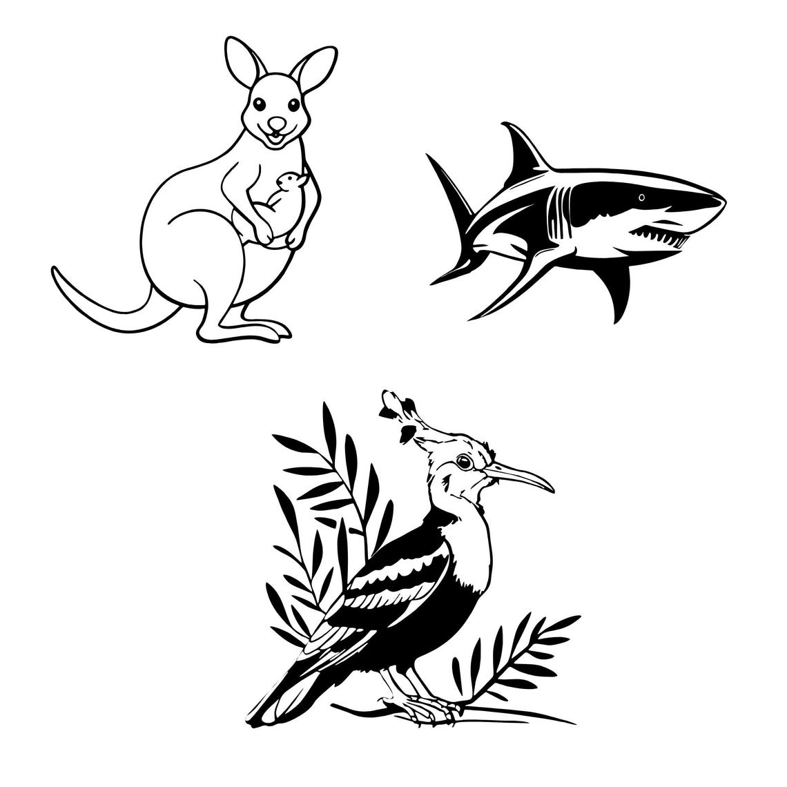 Australian Animals Svg Bundle, Animal Clipart, Australian Animal ...
