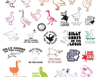 Goose Svg Bundle, Silly Goose Clipart for Cricut, Silly Goose Vector ...