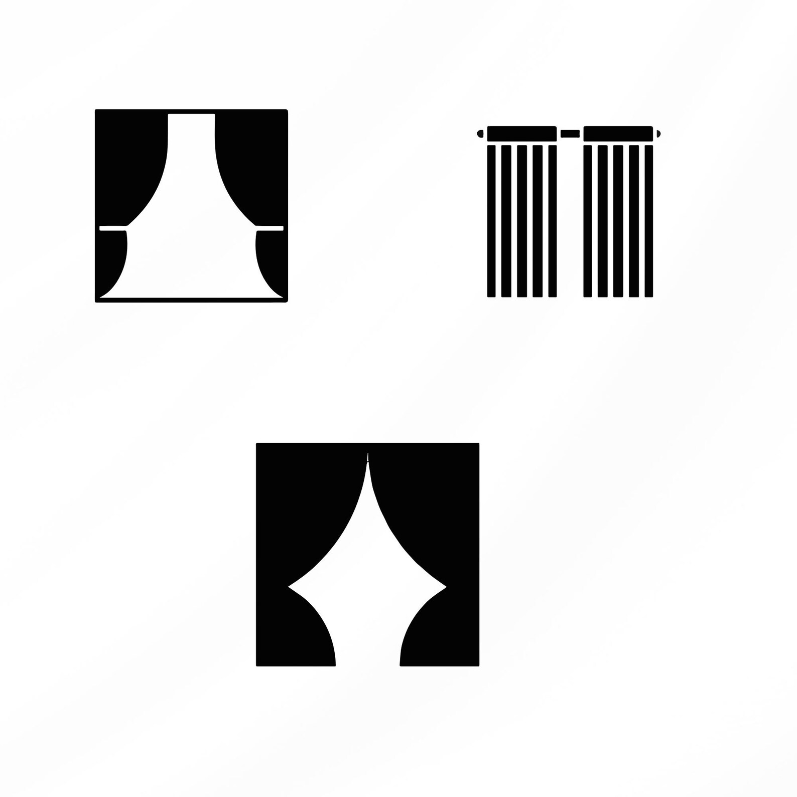 Curtains Svg Bundle, Curtains Clipart for Cricut, Curtains Silhouette ...