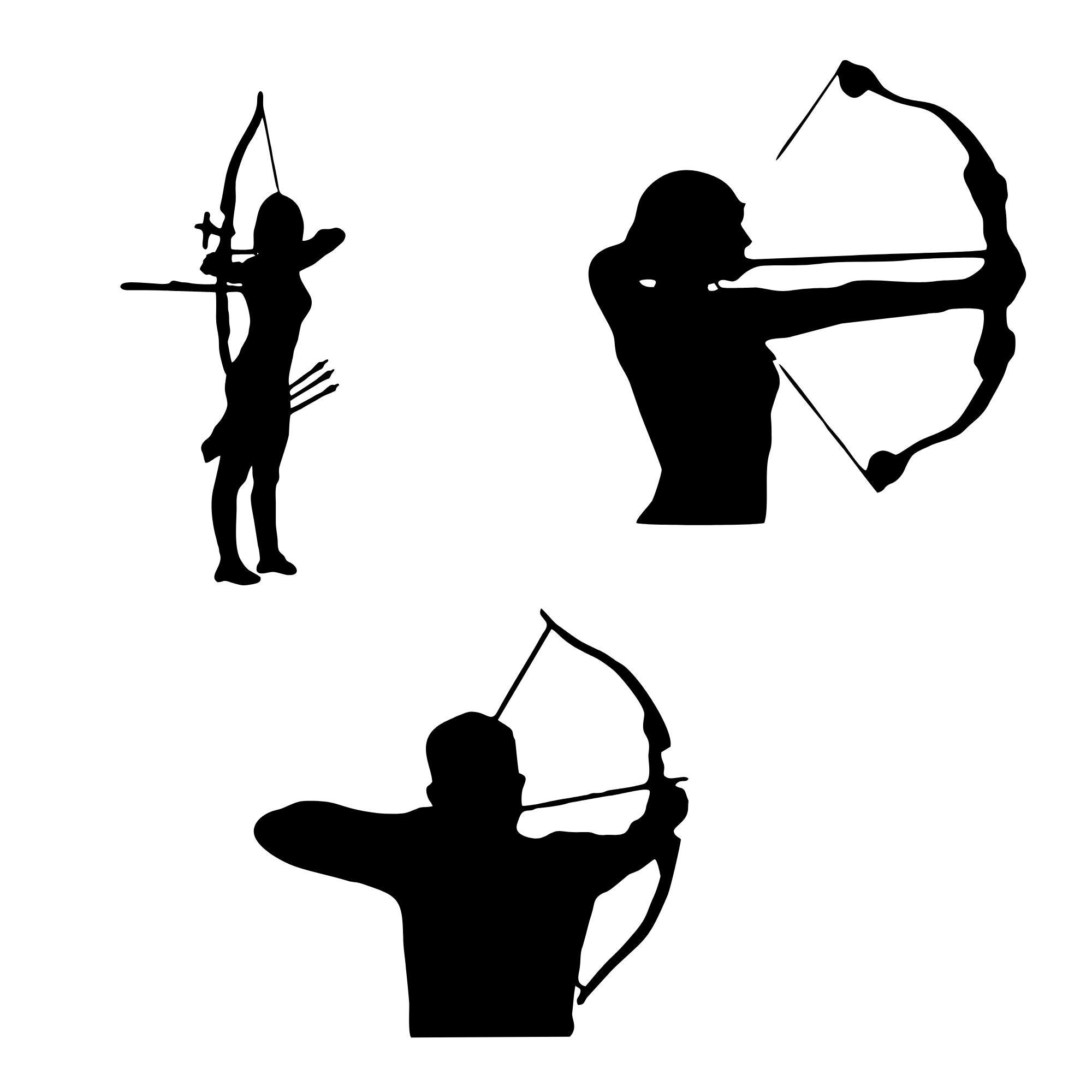 Archery Svg Bundle, Bow and Arrow Clipart, Target Vector, Archery Decal ...