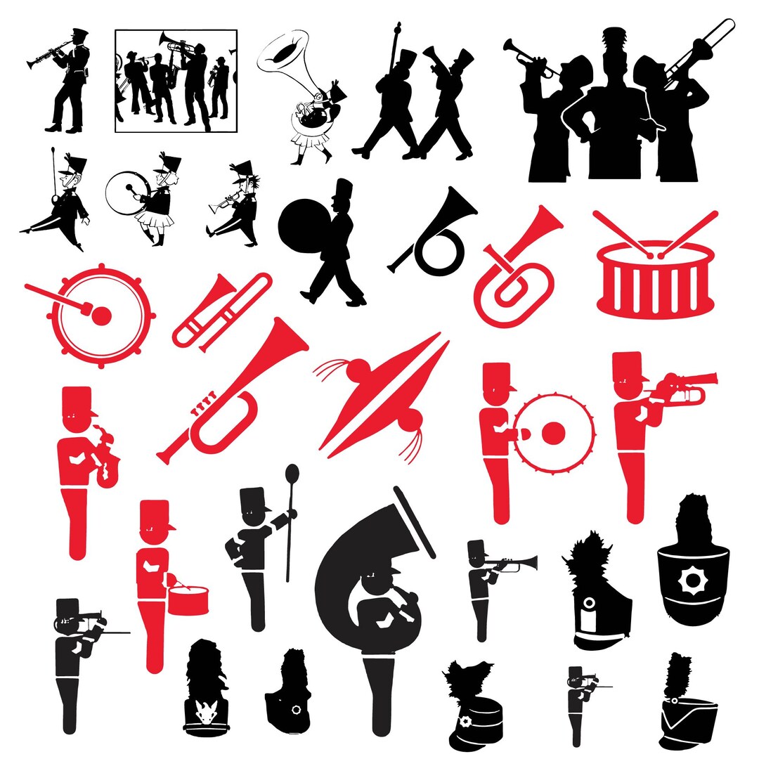 Marching Band Svg Bundle, Marching Band Clipart for Cricut, Band Vector ...