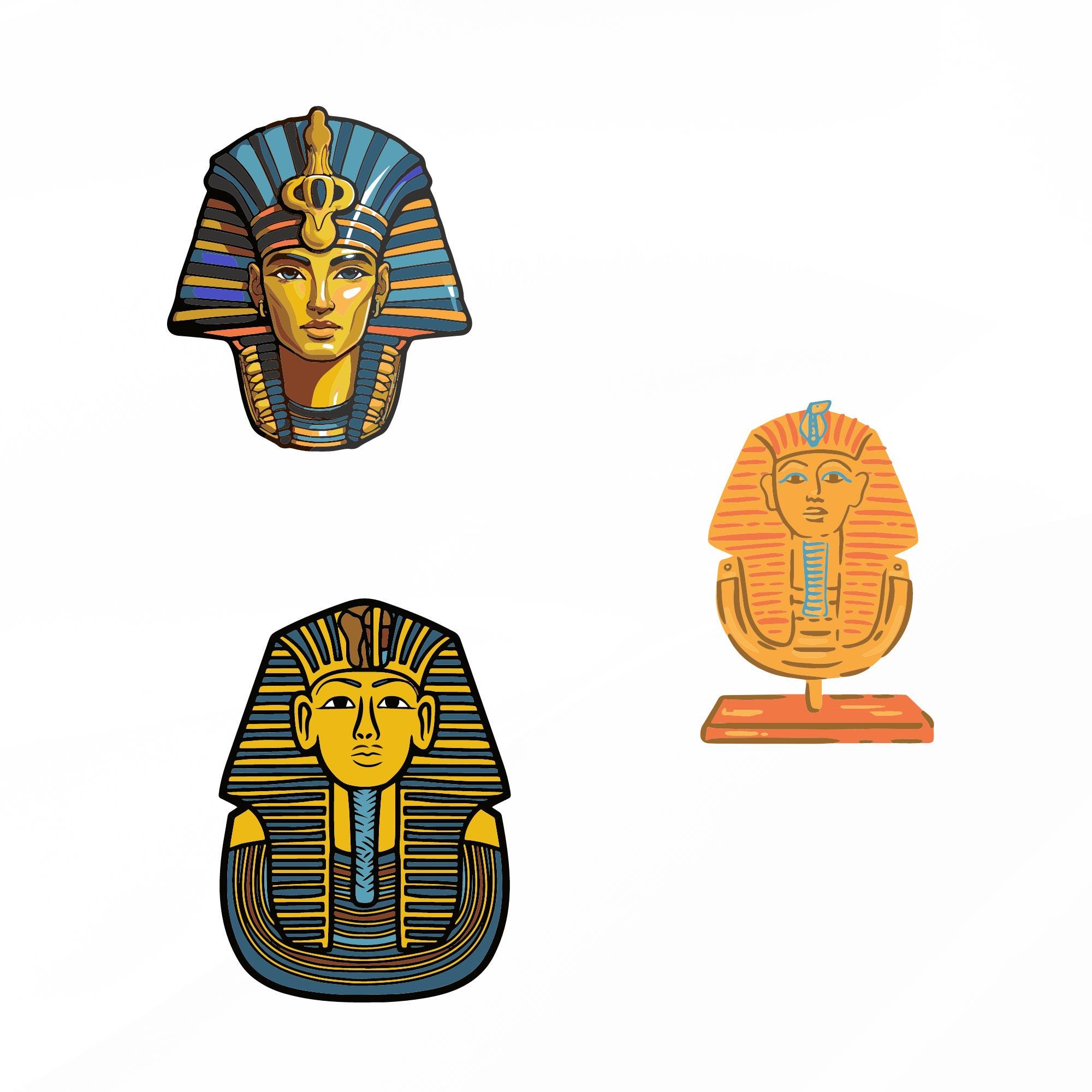 Pharaoh Svg Bundle, Egyptian Clipart for Cricut, Pharaoh Vector ...