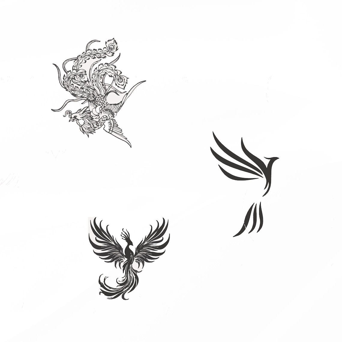 Phoenix Svg Bundle, Phoenix Clipart for Cricut, Phoenix Bird Silhouette ...