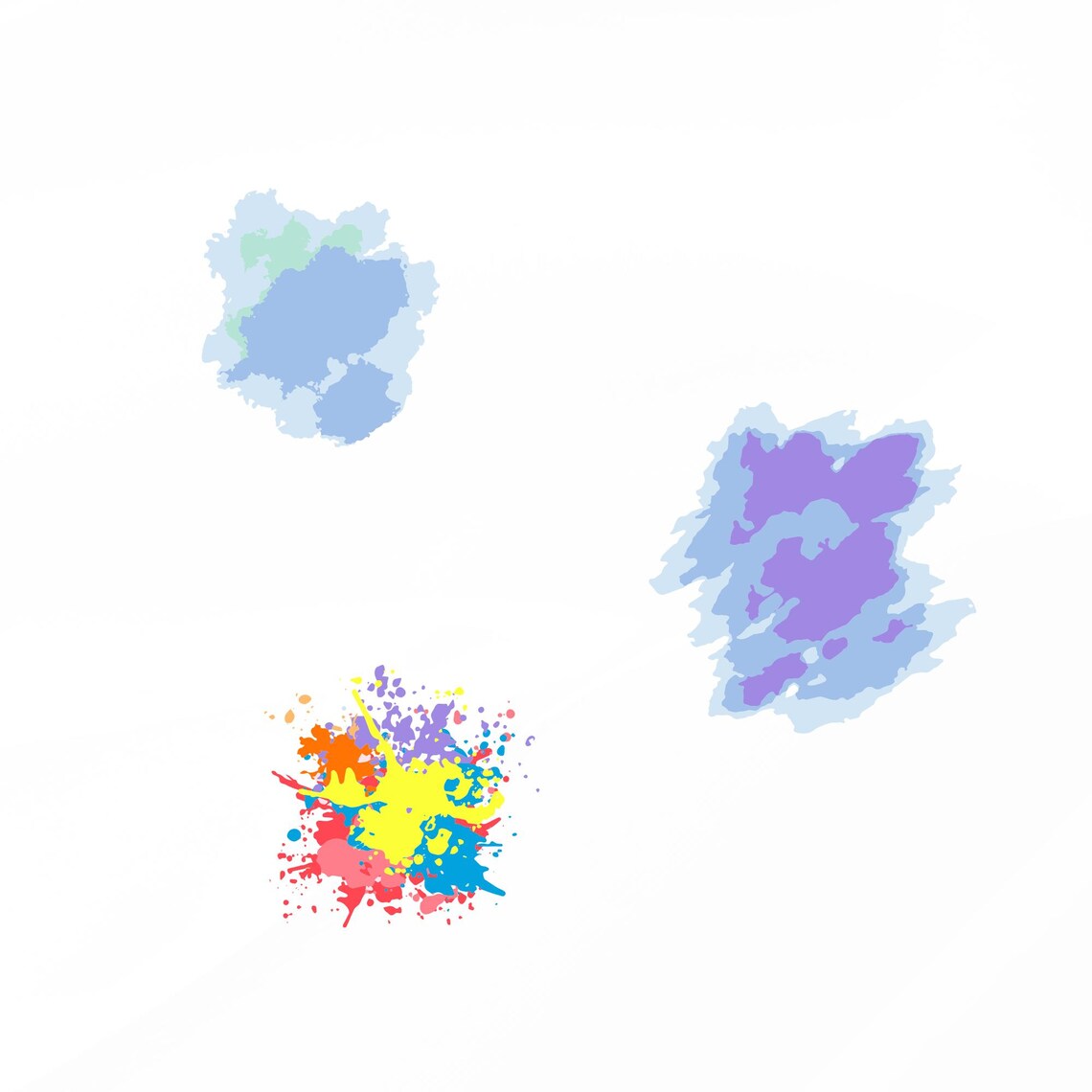 Paint Splatter Svg Bundle, Paint Splash Clipart for Cricut, Paint ...