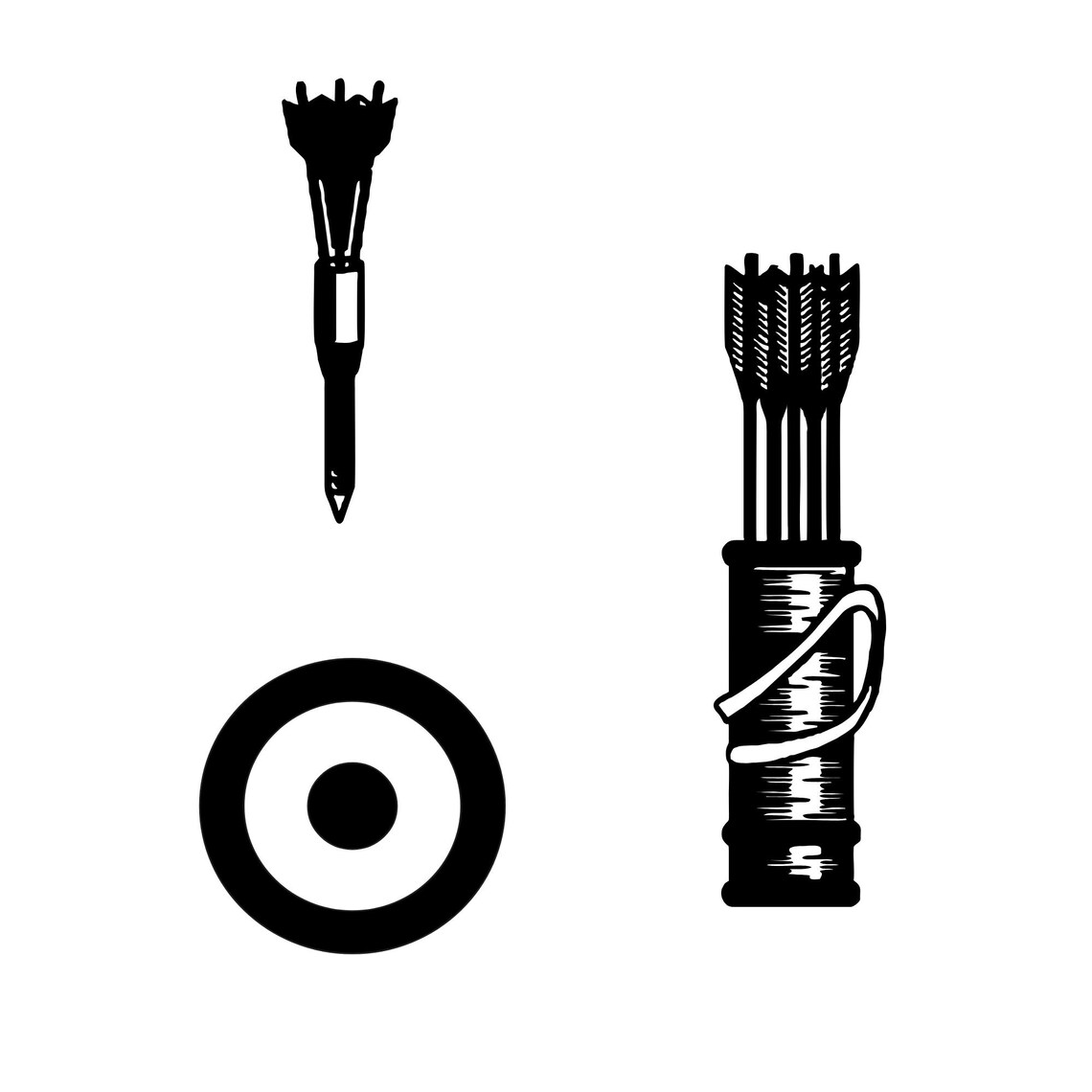 Archery Svg Bundle, Bow and Arrow Clipart, Target Vector, Archery Decal ...