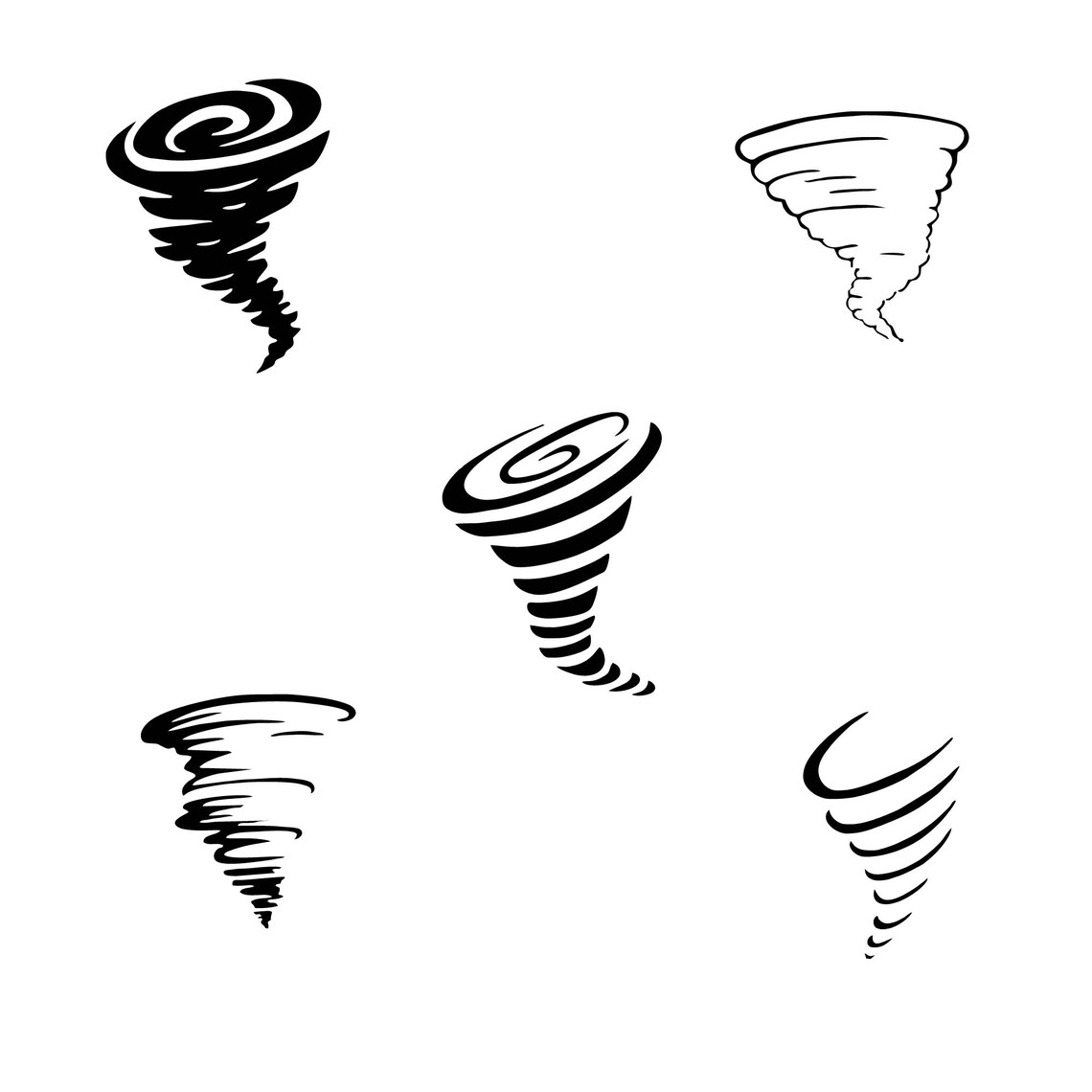 Tornado Svg Bundle, Tornado Clipart for Cricut, Strom Silhouette ...
