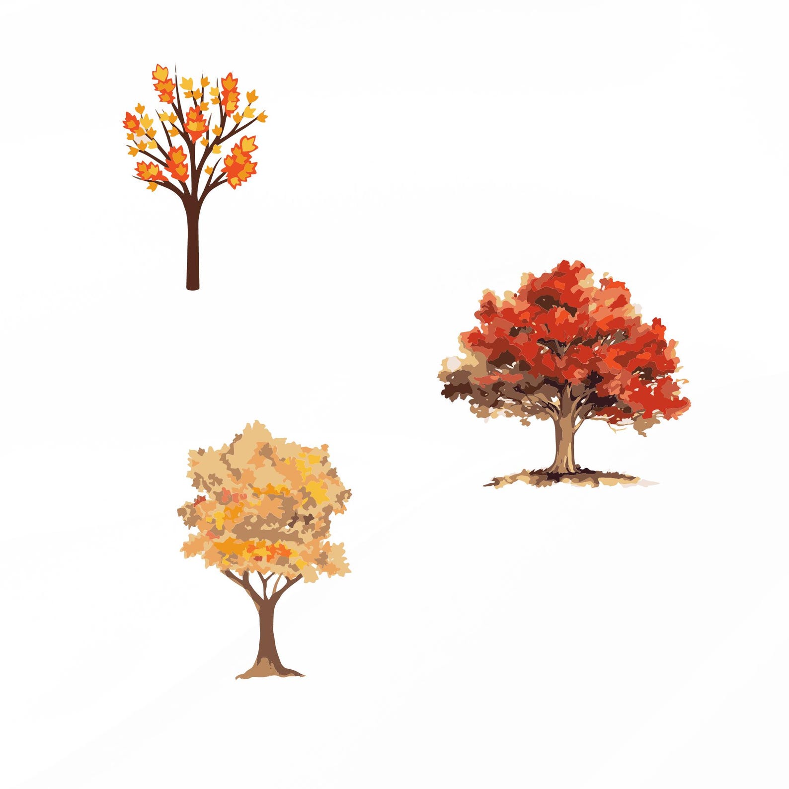 Maple Tree Svg Bundle, Tree Clipart for Cricut, Maple Tree Silhouette ...