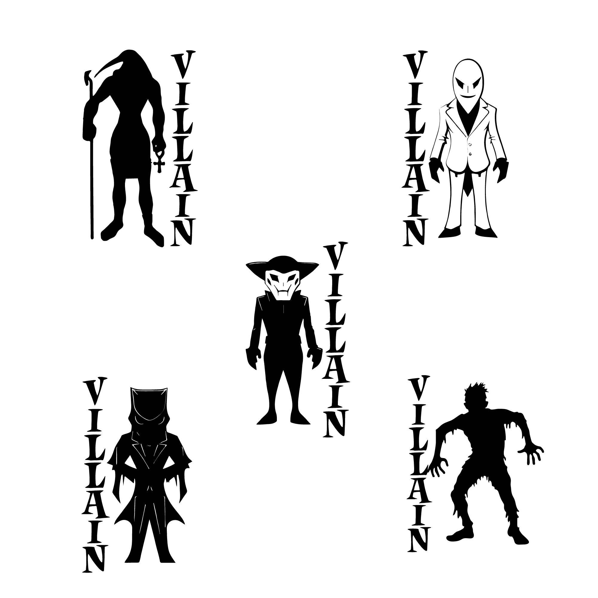 Villains Svg Bundle, Villains Clipart for Cricut, Villains Silhouette ...