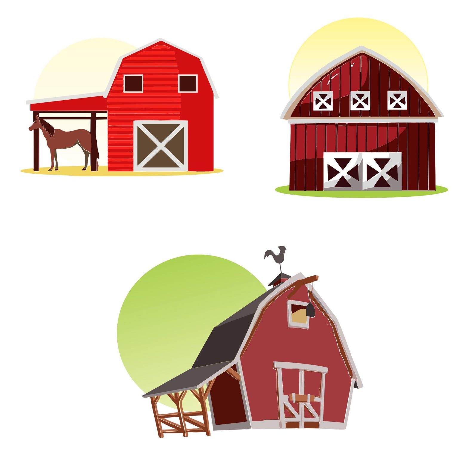 Barn Svg Bundle, Farm Clipart, Barn House Vector, Farmhouse Decal, Barn ...