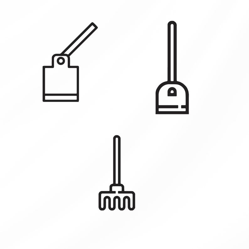 Garden Tools Svg Bundle, Garden Tools Clipart for Cricut, Garden Tools ...