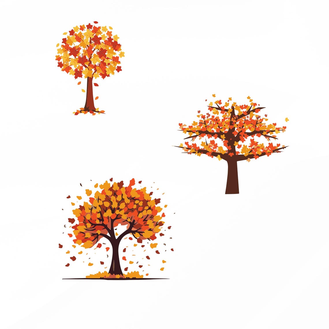 Maple Tree Svg Bundle, Tree Clipart for Cricut, Maple Tree Silhouette ...