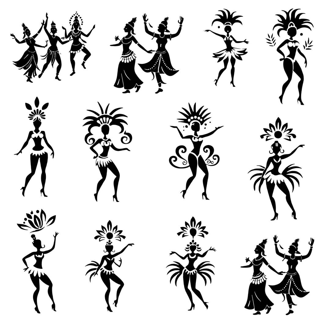 Hula Dancer Svg Bundle, Hawaiian Dancer Clipart, Dancer Vector, Hula ...