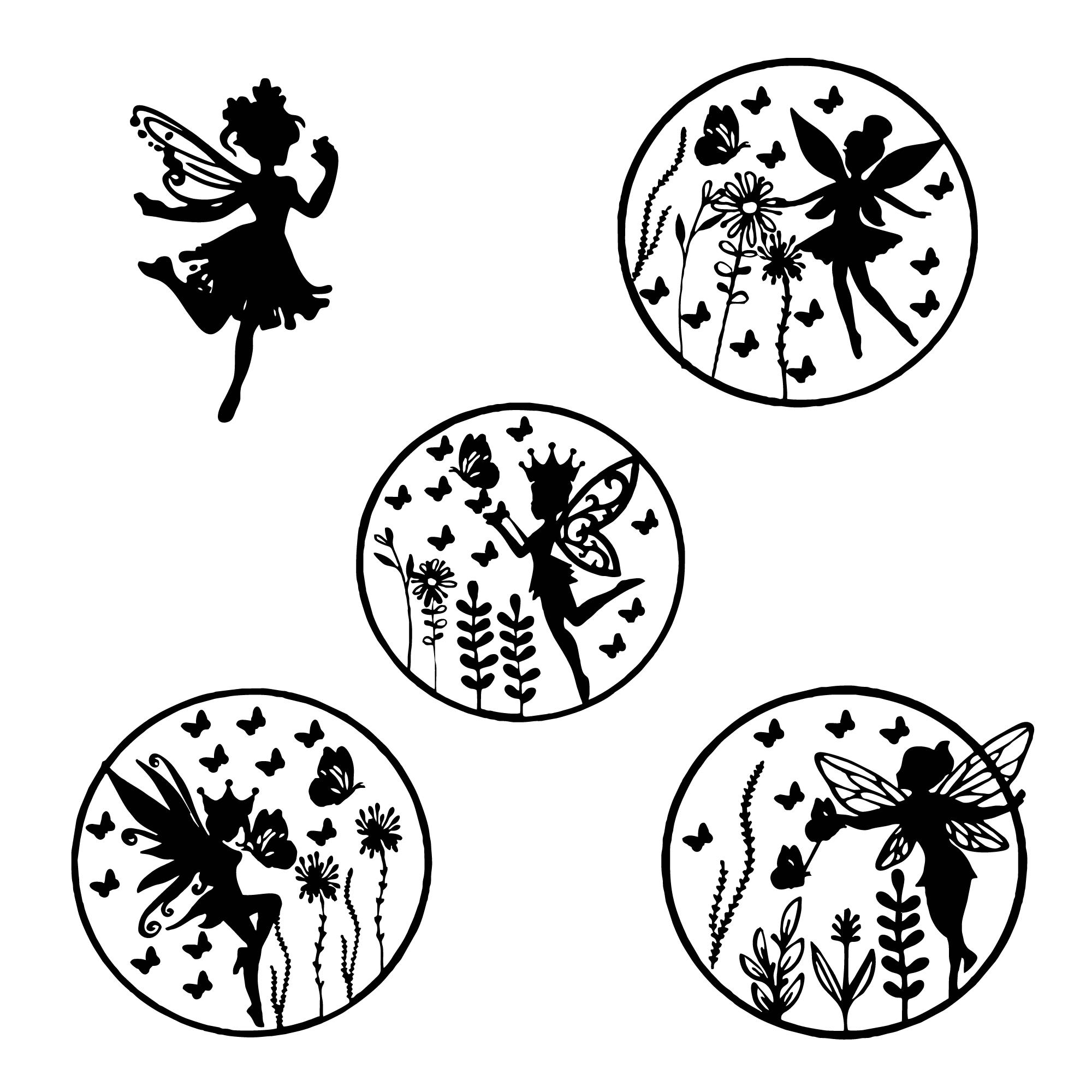 Fairy Svg Bundle, Fairy Clipart for Cricut, Cute Fairy Silhouette ...