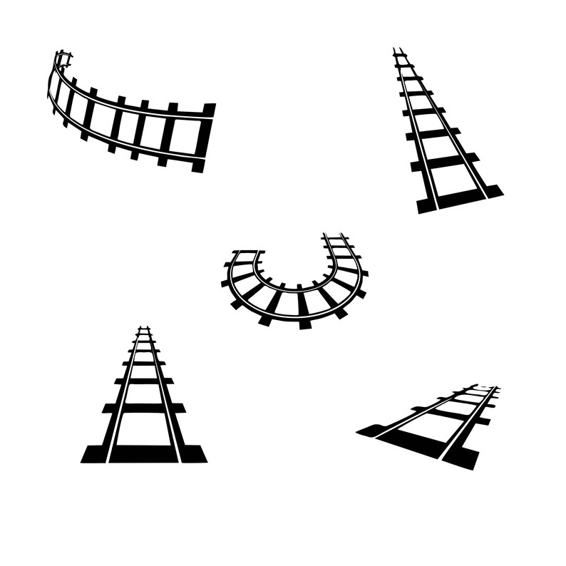 Train Track Svg Bundle, Train Track Clipart for Cricut, Train Track Cut ...