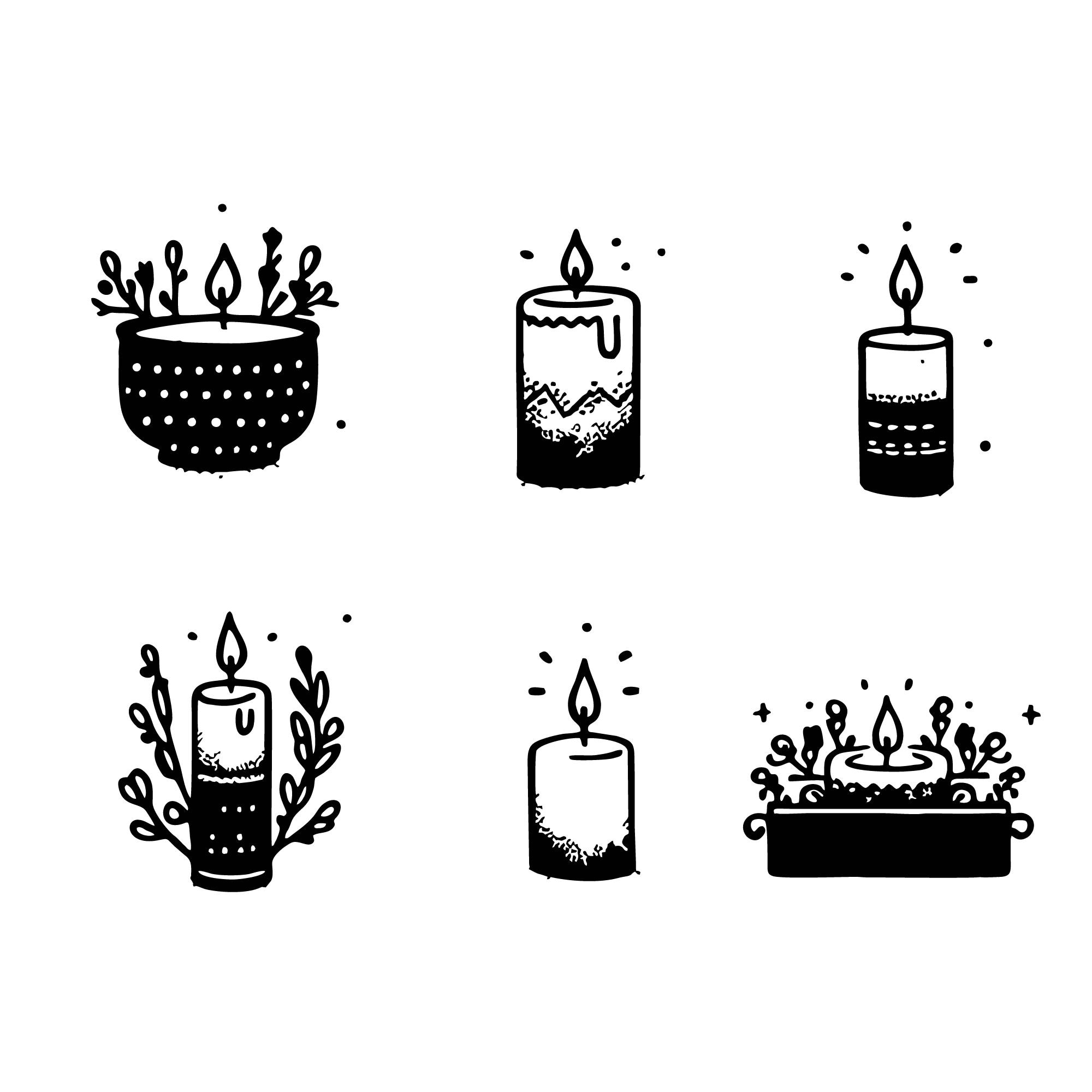 Candle Svg Bundle, Candle Clipart for Cricut, Candle Silhouette, Prayer ...