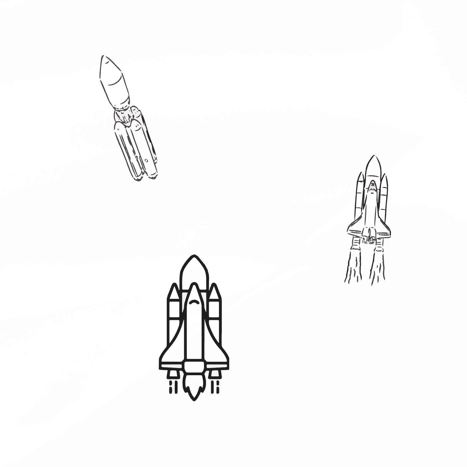 Rocket Svg Bundle, Rocket Clipart for Cricut, Spaceship Vector, Space ...