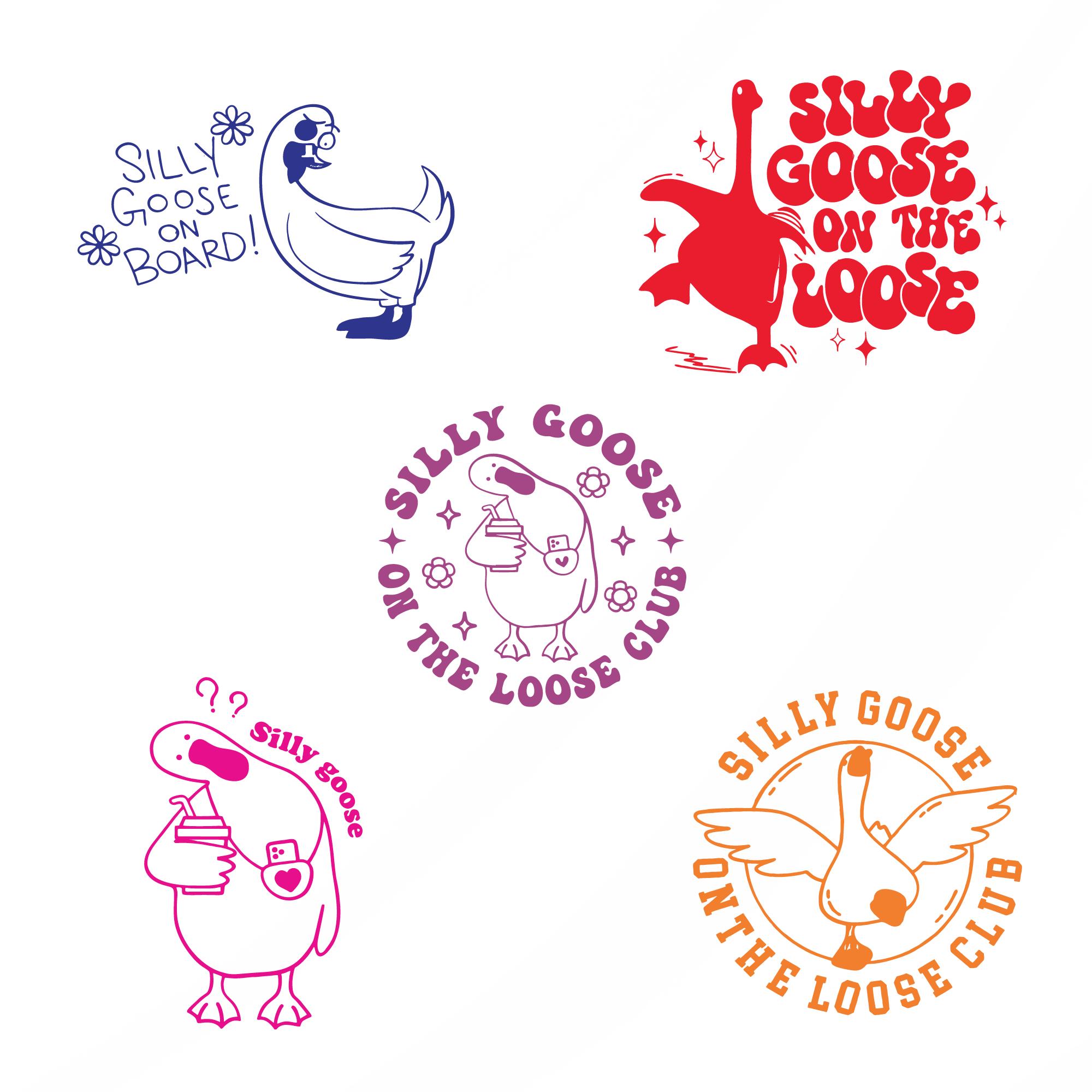 Goose Svg Bundle, Silly Goose Clipart for Cricut, Silly Goose Vector ...