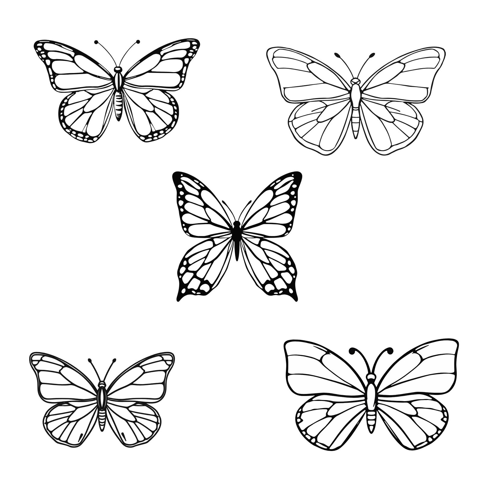 Butterfly Svg Bundle, Layered Butterflies, Svg Files for Cricut ...